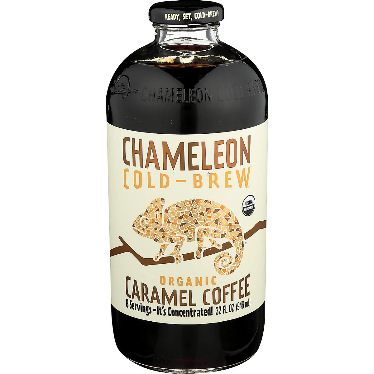 Chameleon Cold-Brew Organic Coffee Concentrate, Caramel, 32 oz