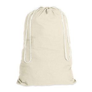Whitmor Natural Cotton Laundry Bag, White