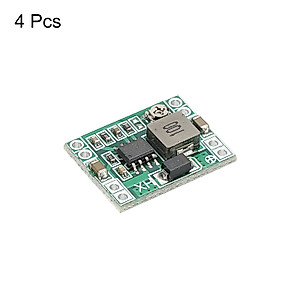 MECCANIXITY DC-DC Buck Converter Voltage Regulator MP1484EN 4.75-23V to 1-17V 3A Green for RC Airplane Power Adjustment Pack of 4