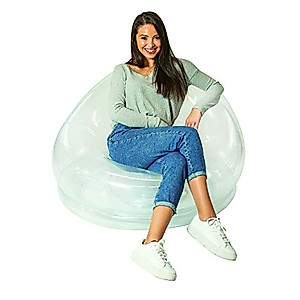 Air Candy Inflatable City Style Chairs Perfect for Indoors & Outdoors (Clear)