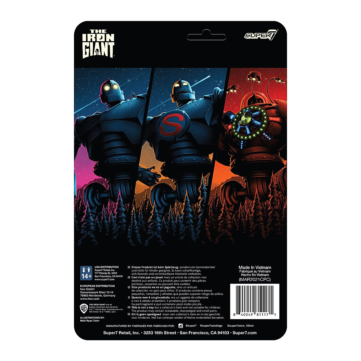 Super7 The Iron Giant - 3.75" Iron Giant Action Figure with Hogarth Hughes Accessory Classic Movie Collectibles and Retro Toys