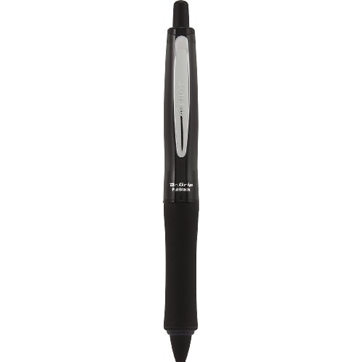 PILOT Dr. Grip FullBlack Refillable & Retractable Ballpoint Pen, Medium Point, Black Ink, Single Pen (36193)
