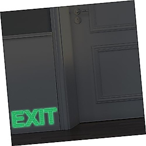 BUGUUYO Luminous Exit Sign Exit Sign Sticker Safety Exit Sign Wall Sticker Exit Sticker Noctilucence Exit Sign Exit Luminous Sticker Exit Decal Exit Wall Decal Exit Wall Sticker Green