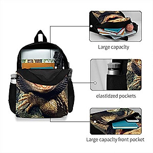 Bearded Dragon Laptop Backpack Durable Lightweight School Bookbag Casual Daypack Travel Hiking Camping College