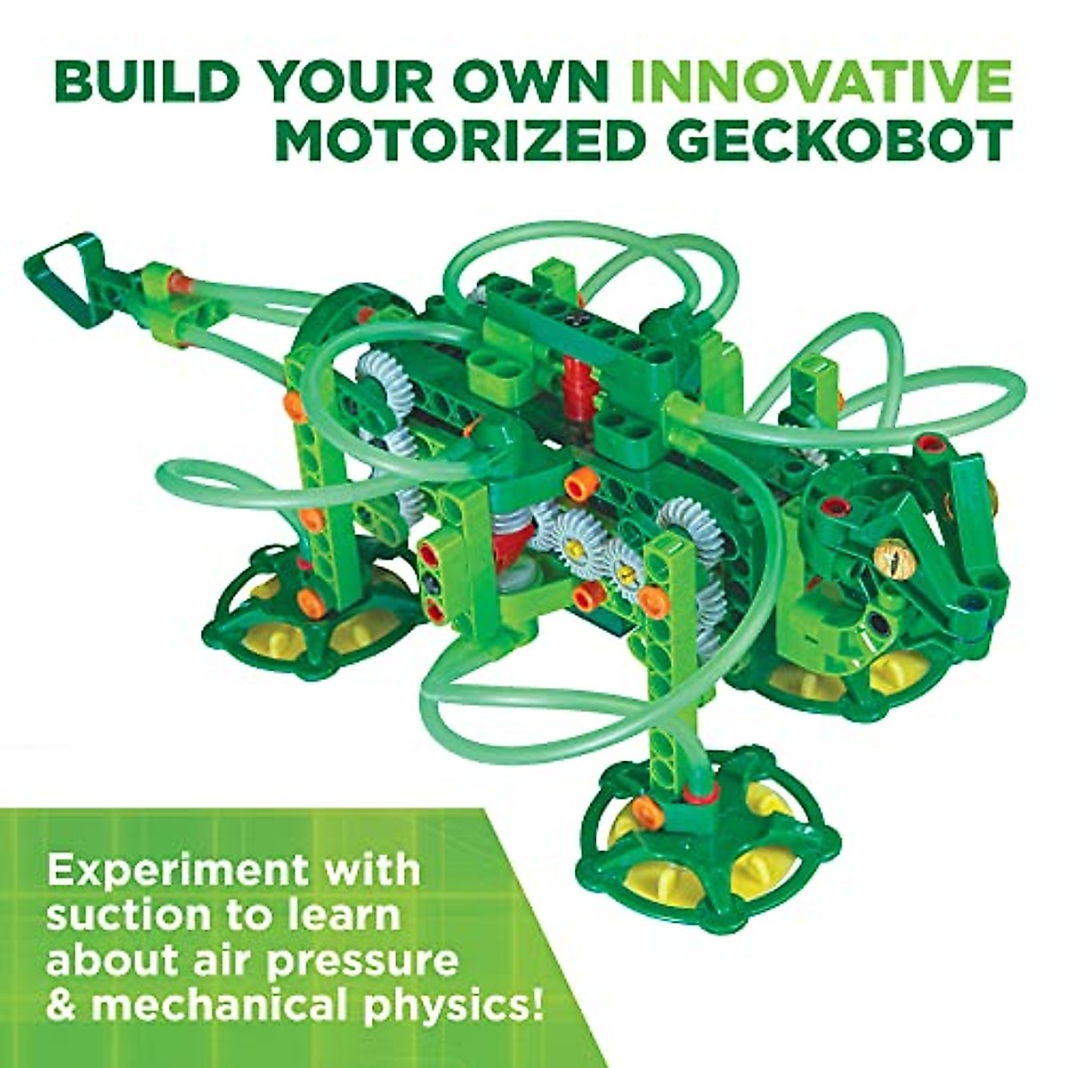 Thames & Kosmos Geckobot STEM Experiment Kit | Build a Wall-Climbing Robot & 6 Other Mechanical Creations | Explore The Physics of Air Pressure & Suction | Difficulty Level: Advanced
