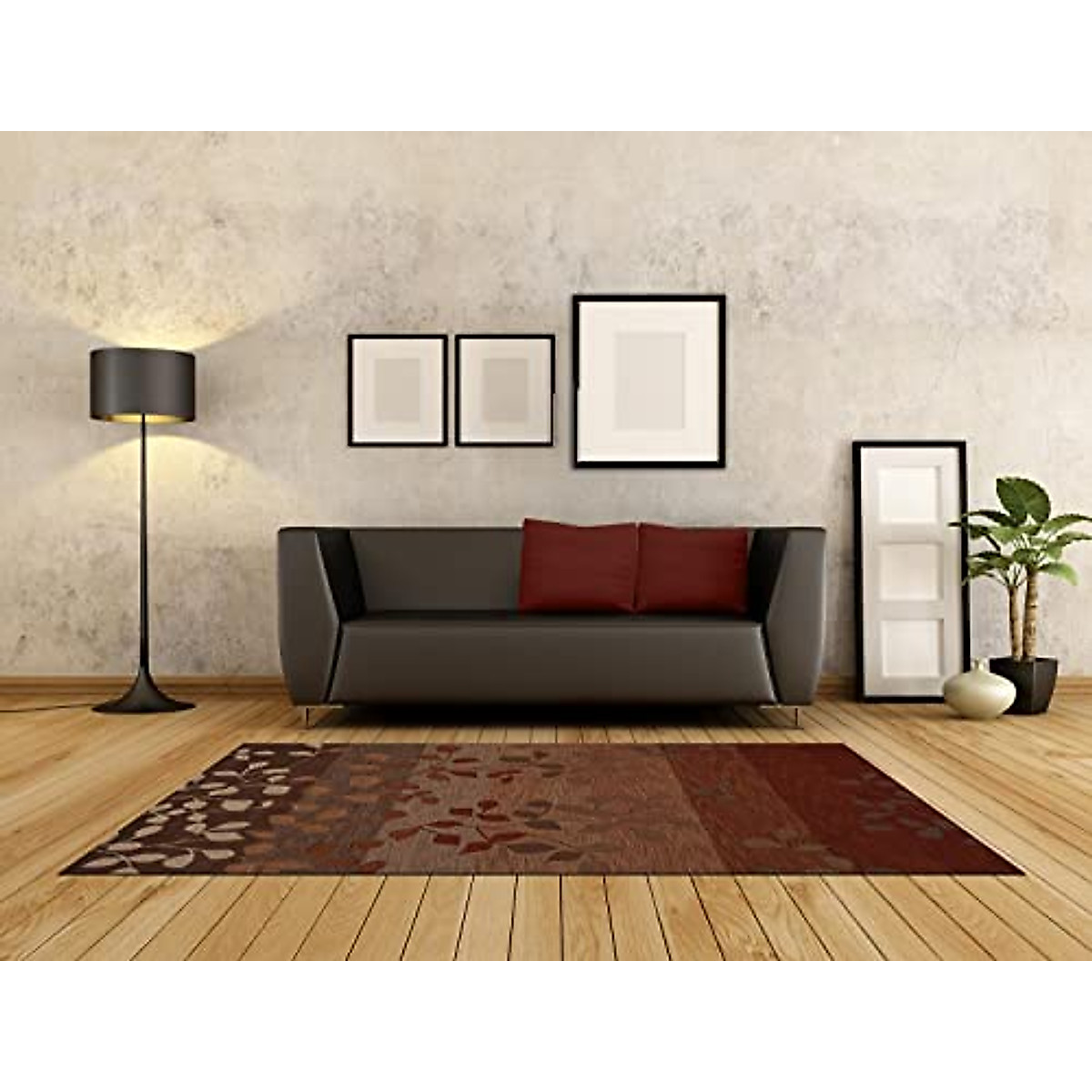 Dalyn Rugs Dalyn Studio SD1 Area-Rugs, 5' x 7'9", Deep Red, Auburn, Rust, Chocolate, Mocha, Cream