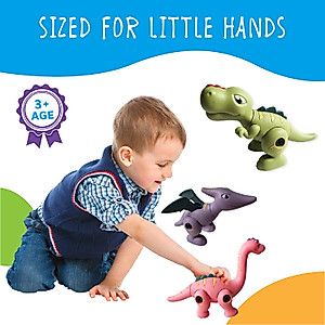 Kidtastic Take Apart Dinosaur Building Set for Kids Ages 3-9 and Up | Fun with T-Rex, Alamosaurus, Triceratops & Pterodactyl Toys | Educational & Creative STEM Play for Boys & Girls