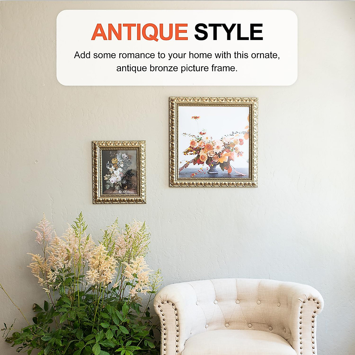 Craig Frames 16x20 Picture Frame, 2" Ornate Bronze Gold, Wall Hanging