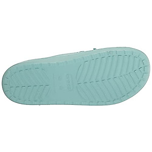 Crocs Unisex Classic Cozzzy Sandals, Fuzzy Slippers and Slides, Pure Water, 6 US Men
