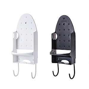 Zerodeko Iron Holder Wall Mount 1pc Ironing Board Hook Wall Mounted Ironing Board Ironing Board Holder Wall Mount Iron Holder Iron Board Shelf Storage White Hook up Ironing Board Hanger