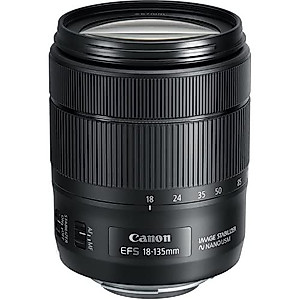 Canon EOS 7D Mark II DSLR Camera with 18-135mm f/3.5-5.6 IS USM Lens & W-E1 Wi-Fi Adapter (9128B135) + 64GB Memory Card + Case + Card Reader + Flex Tripod + Hand Strap + More (Renewed)