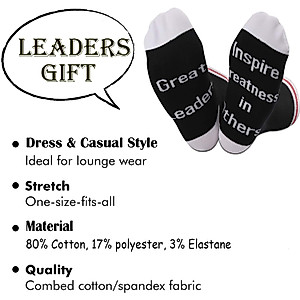 TSOTMO 2 Pairs Great Leaders Inspire Greatness in Others Socks (Great Leaders)