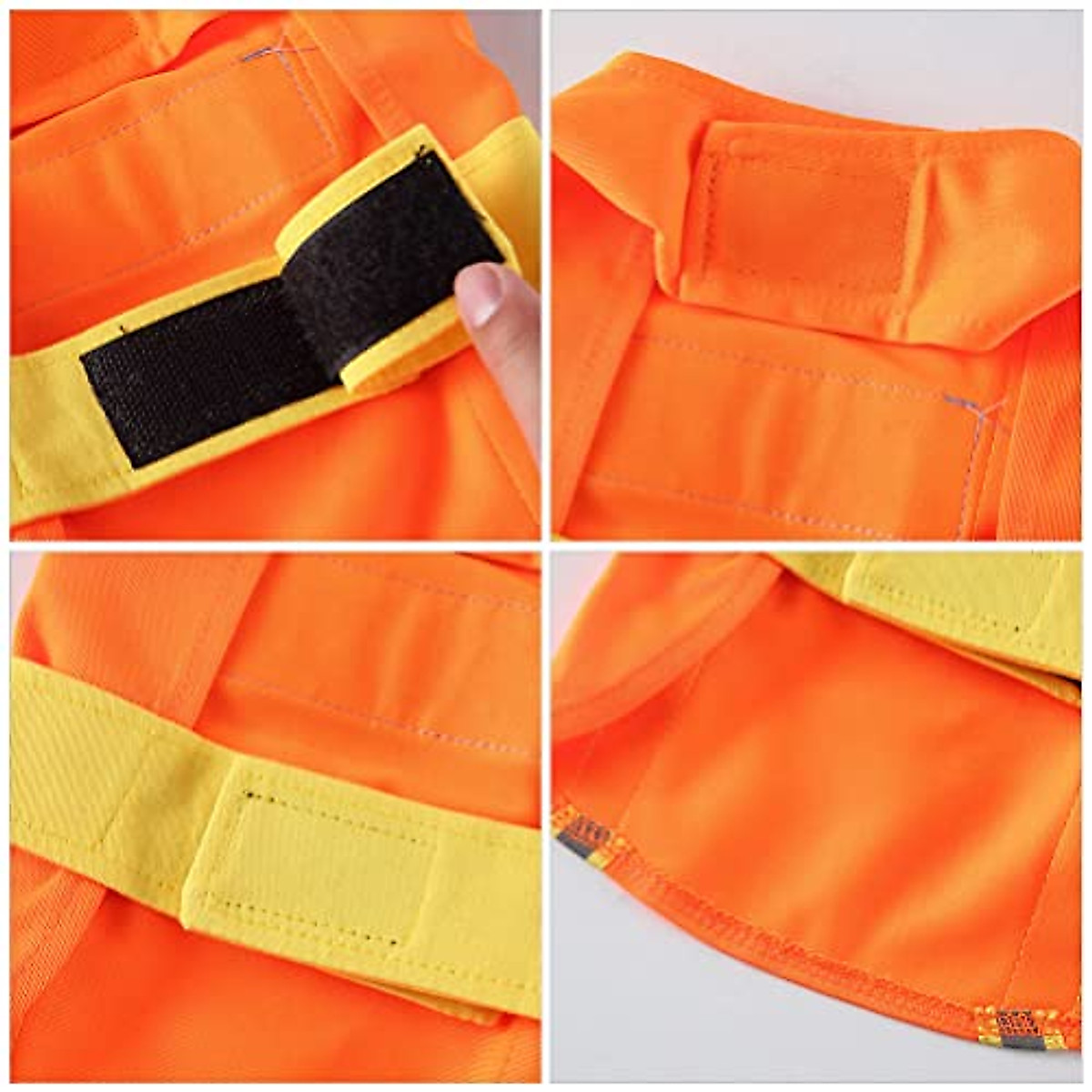 POPETPOP Dog Reflective Vest Construction Worker Pet Costume Christmas Outfits High Visibility Dogs Clothes for Large Medium Small Dogs Cats Costumes S