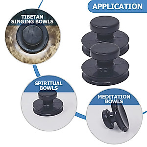 VANZACK Singing Bowl Replacement Part 2pcs Buddha Sound Bowl Lifting Handles Replacement Suction Cups for Singing Bowl Suction Cup Handle