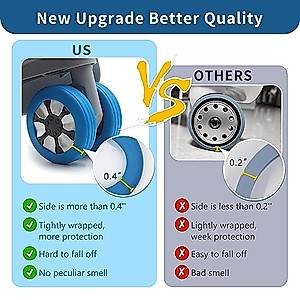 uinhuine 9Pack Luggage Suitcase Wheels Cover Carry on Luggage Wheels Cover for most 8-spinner Wheels Luggage Sets