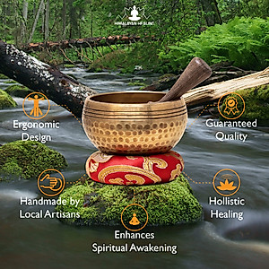 Tibetan Singing Bowls Set~ Meditation Sound Bowl hand Hammered in Nepal For Yoga, Meditation, Mindfulness, Healing & Chakra balancing~ (3 inch)