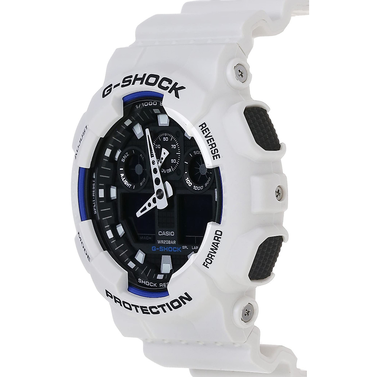 Casio Men's G-Shock GA100B-7A White Resin Quartz Watch