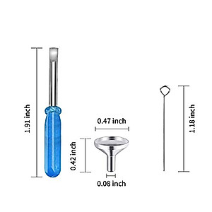 Mini Funnel Set for Urn Jeweley - Stainless Steel Funnel Filler Kit for Urn Keepsake Cremation Jeweley Ashes Pendant Necklace Funnel for Filler Perfume Bottle (B)