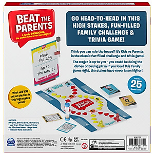 Beat The Parents Classic Family Trivia Game, Kids Vs Parents, with 25 Bonus Cards for Ages 6 and up (Amazon Exclusive)