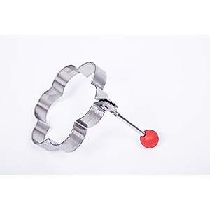 Marsrut 9 PCS Fried Egg Mold Stainless Steel Pancake Cookie Maker for Kids - Heart bird apple elephant horse flower ring mould with Gift Box