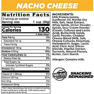 Twin Peaks Low Carb, Keto Friendly Protein Puffs Combo Pack, 1 Jug Sour Cream Flavor Puffs + 1 Jug Nacho Cheese Flavor Puffs