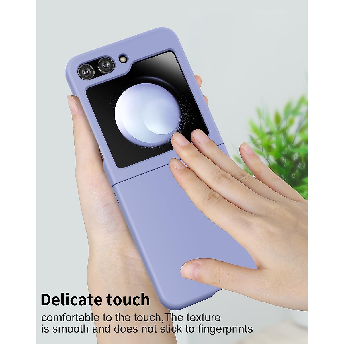 Foluu Slim Fit Case for Samsung Galaxy Z Flip 5 Case, Ultra Thin Matte PC with Non-Slip Grip Full Protection Protective Cover for Samsung Galaxy Z Flip5 5G 2023 (Purple)