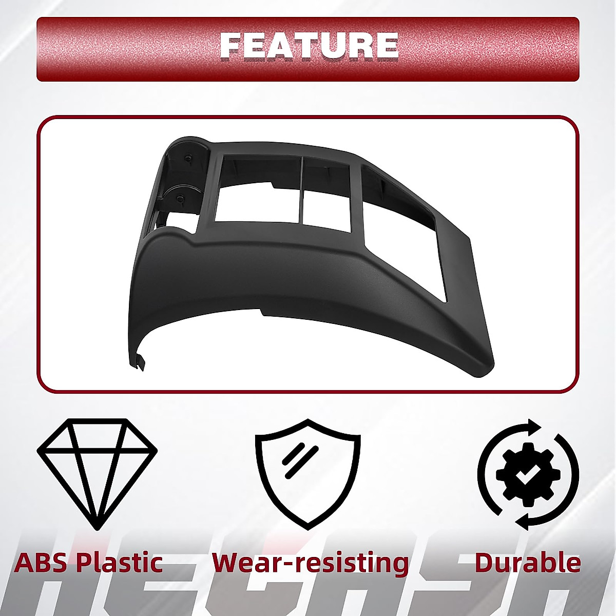 HECASA Double Din Dash Kit W/Wiring Harness Compatible with 2003-2006 Jeep Wrangler TJ Radio Dash Bezel