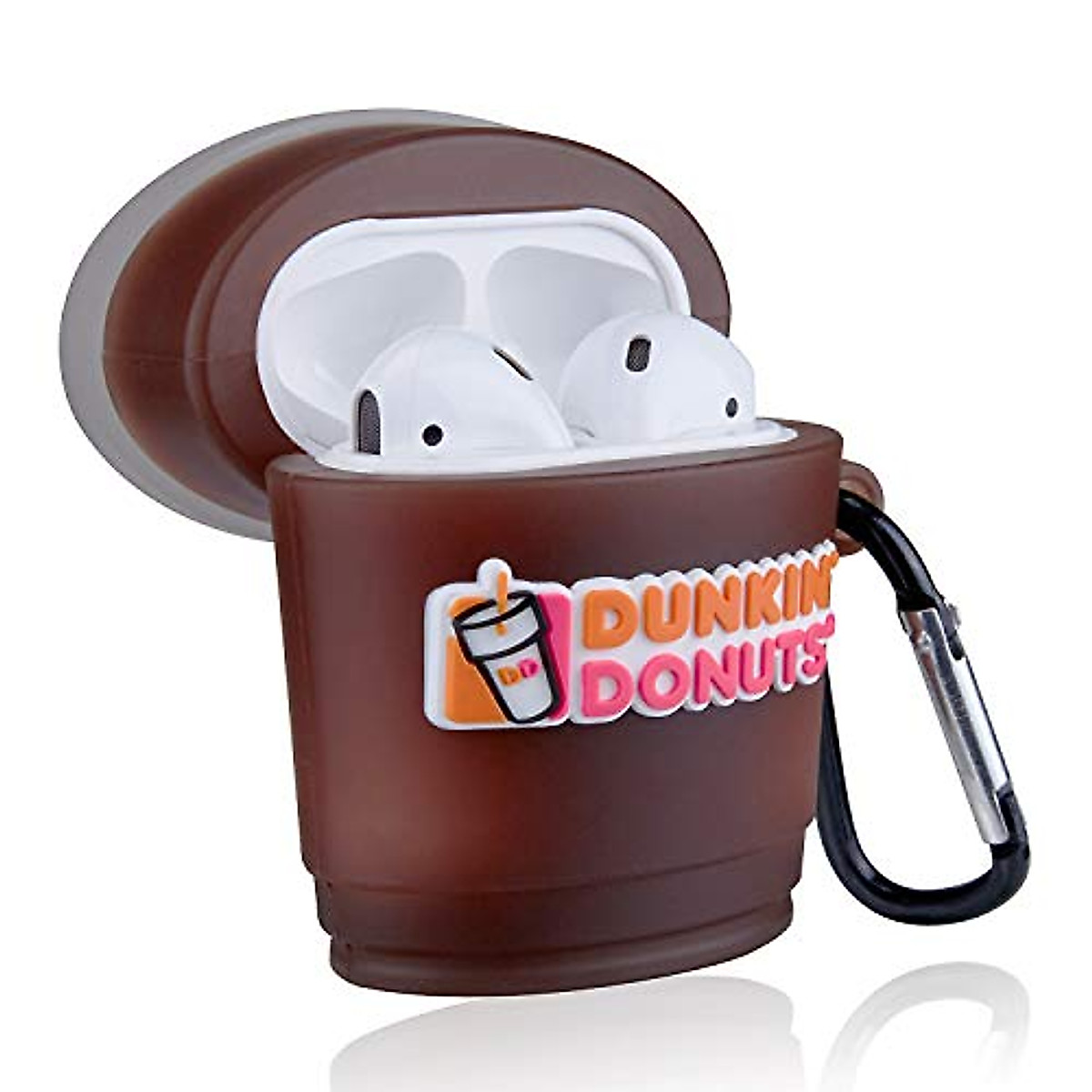 JoySolar for Airpod 1&2 Case, Cute Cartoon 3D Soft Silicone Air Pods Funny Cover, Kawaii Fun Cool Keychain Design Shell, Drink Fashion Stylish Girls Kids Teens Women Cases for Airpods (Brown Tangsi)