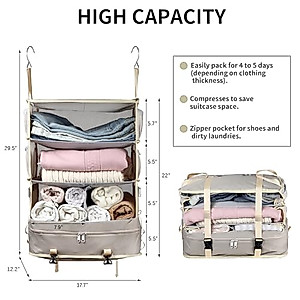 Bukere Hanging Travel Shelves Cube for Luggage Suitcase