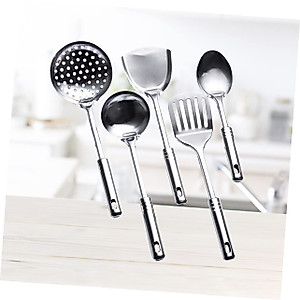 Abaodam 10 Pcs chef utensils cooking tools metal spatula stainless steel cookware stainless steel kitchen utensils stainless steel cooking utensils metal spoons seven piece set non stick