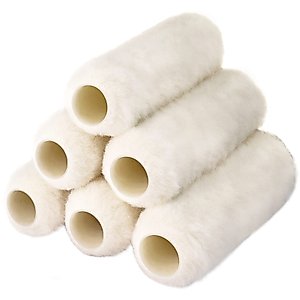 6pcs Paint Roller Covers 9 Inch x 3/4" Nap, High Capacity Lambswool Roller Covers for Paint Rollers, Naps for Paint Roller Brush, House Painting Supplies for Textured Rough Surfaces