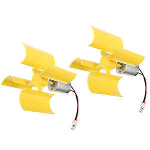 DC 0.1V-5.5V 100-6000RPM Micro Vertical Wind Turbines, Small Motor Blades Generator for DIY (2pc)