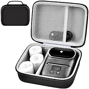 Case Compatible with Phomemo M110 Label Maker - Portable Mini Bluetooth Thermal Label Maker Carrying Storage Bag for Printer Labels, USB Cable and Accessories Black (Box Only)