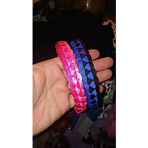 Honbay 10PCS 25mm 1 inch DIY Semi-Finished Hair Hoop Plain No Teeth Plastic Craft Headbands DIY Hair Bands (White)