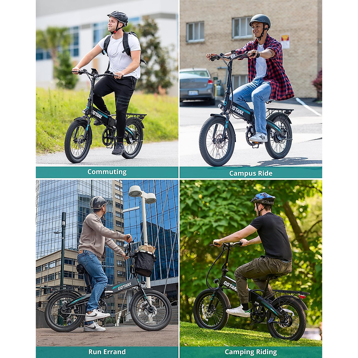 Gotrax R1 20" Folding Electric Bike with 40 Miles Range by 48V Battery, 20Mph Power by 350W, Weighs Only 45lbs, LCD Display & 5 Pedal-Assist Levels, Suitable for Leisure Riding&Commuting Black