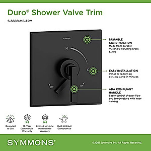 Symmons S-3600-MB-TRM Faucet-Trim-Kits, Matte Black