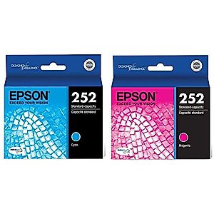 Epson T252220 DURABrite Ultra Cyan Standard Capacity -Cartridge -Ink & T252320 DURABrite Ultra Magenta Standard Capacity -Cartridge -Ink