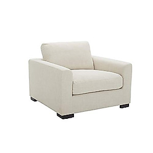 Amazon Brand - Stone & Beam Westview Extra-Deep Down-Filled Accent Chair, 43.3"W, Cream