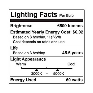 Euri Lighting EUD4-50W103sw-W, Linkable 4FT Dual CCT Tunable Linear Up/Down Light, 50W, 6500lm, 3000K/4000K/5000K, 120-277V, Damp Rated, 0-10V Dimmable, ETL & DLC Certified, 5YR 50K HR Warranty White