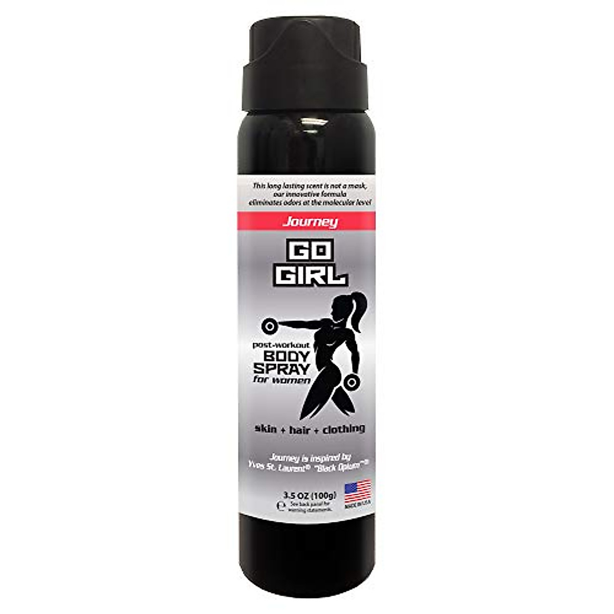 Go Girl - Women’s Post Workout Body Spray - Breaks Down Most Foul Odors at The Molecular Level on Skin, Hair and clothing - 3.5 oz Spray [Journey]