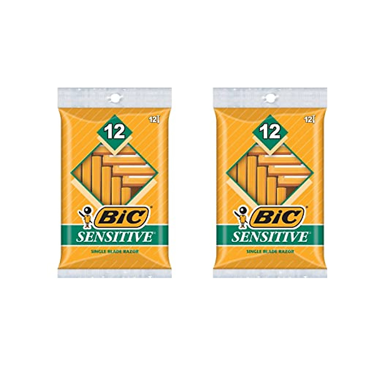 BIC Sensitive Single Blade Shaver (24 Count, Sensitive)