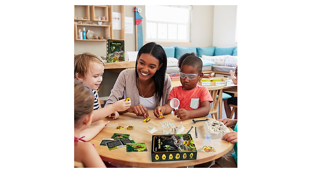 Amber Dig Kit for Kids Age 6+ | STEM Excavation & Bug Collection