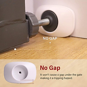 EUDEMON Safety Baby Gate Wall Protector Wall Saver for Pressure Mounted Gate Protect Walls/Baseboard/Stairs/Door Frame/Doorways Work on Pet & Dog Gates Easy to Install (White, 4 Pack)