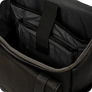 VELEZ Top Grain Leather Backpack for Men - 15.6 Inch Laptop Bag – Black Matte Designer Bookbag - Archaeology Vintage Travel Rucksack - Mens Casual Computer Shoulder Bags