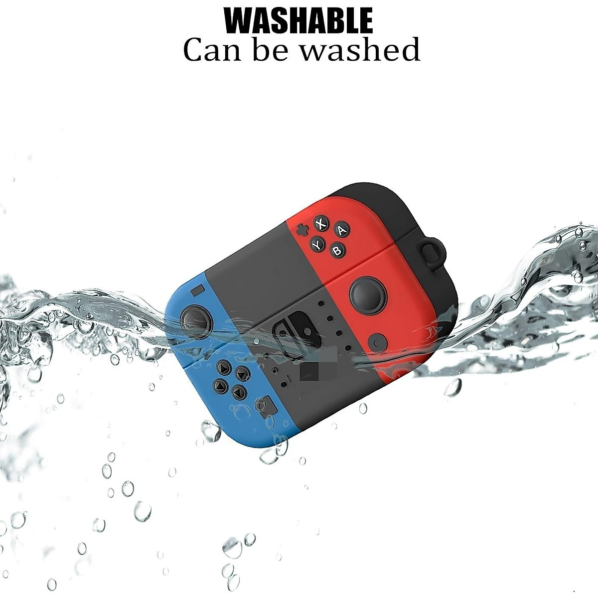 [3 in 1] Case Compatible with Sony WF-1000XM5 with Keychain, Soft Silicone Anime Cartoon Games Console Shockproof Protective with Cleaning Kit for Man