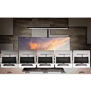 AETEE LED Architect Desk Lamp with Clamp Eye-Care and Desktop Use Desk Lamps for Home Office Dimming and Adjustable Color Temperature 12W Black