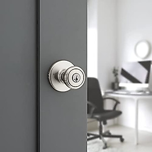 Kwikset 94002-852 Tylo Keyed Entry Knob with Smartkey Security In Satin Nickel