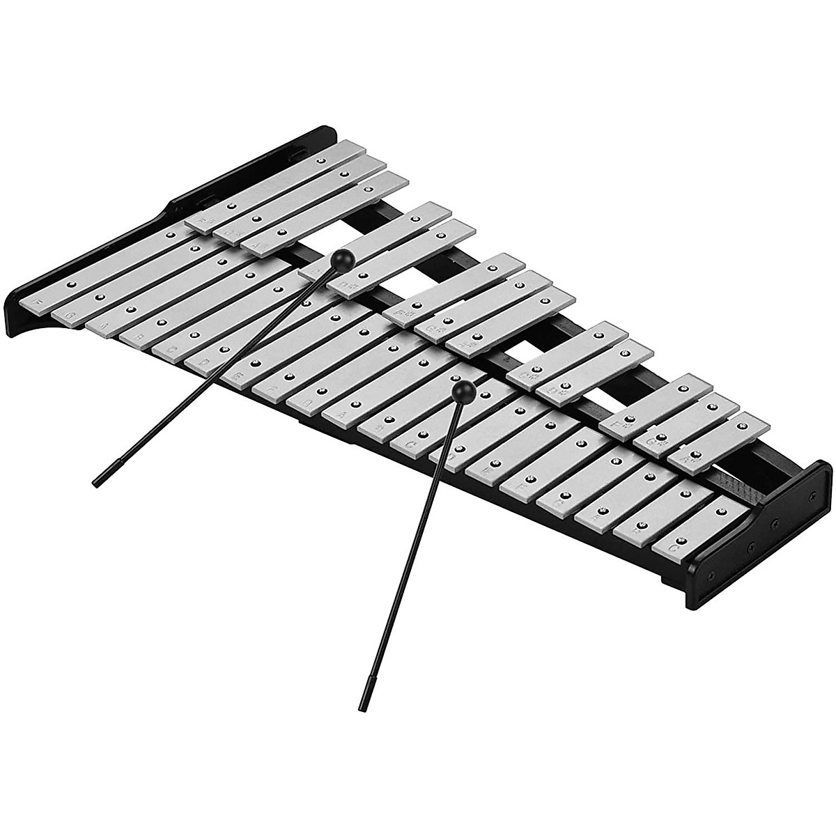 Habisder 32 Note Glockenspiel Xylophone Percussion Kit with Height Adjustable Stand, Drumsticks and Carry Bag