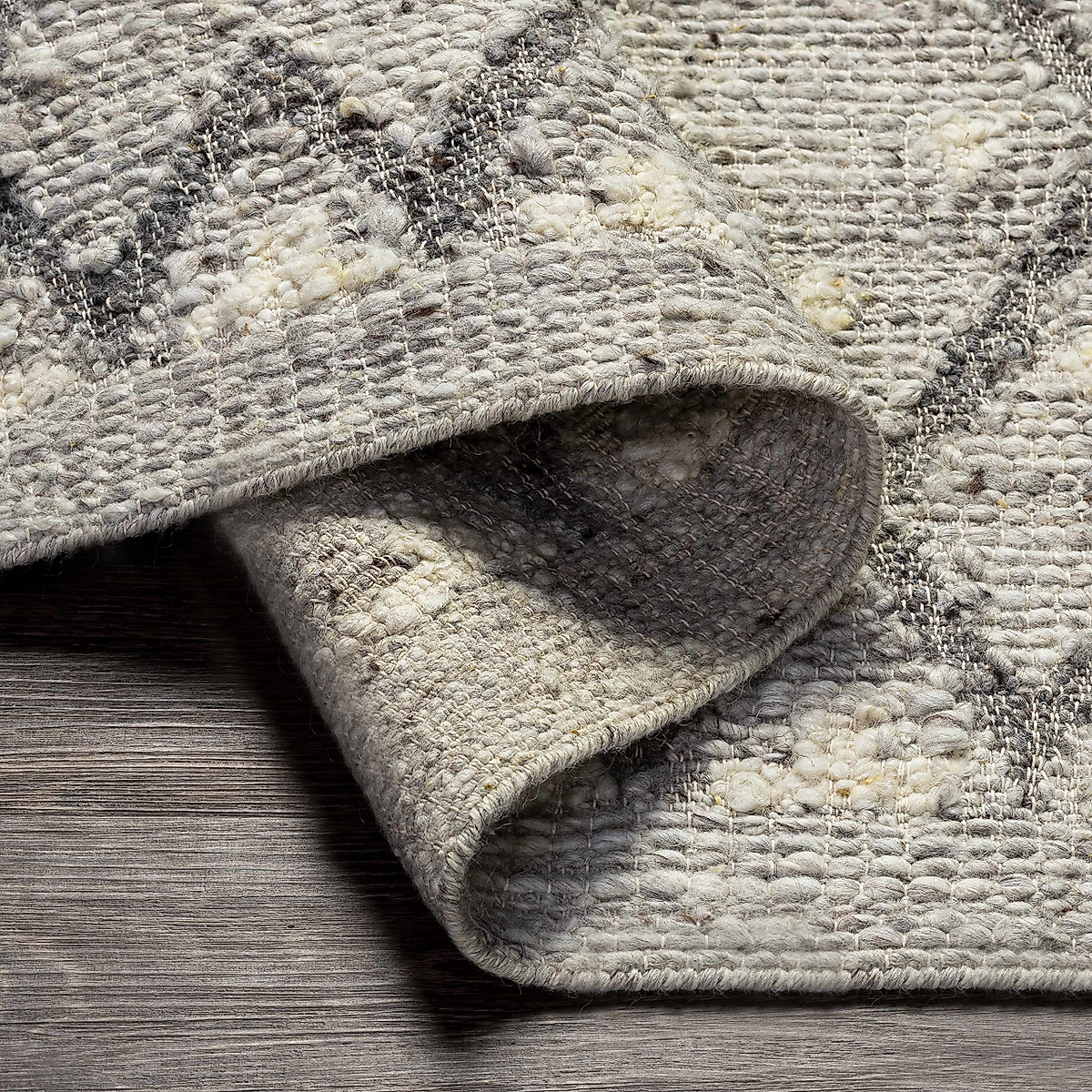 Hauteloom Aliaga Wool Living Room, Bedroom Area Rug - Global - Gray, Beige, Brown - 8' x 10'