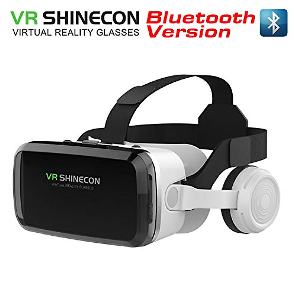 VR SHINECON 3D HD Virtual Reality Headset for Movies and Games VR Glasses Goggles 2K Anti-Blue Lenses, Adjustable Pupil & Object Distance for Phones 4.7-6.7"[2021 Newest]